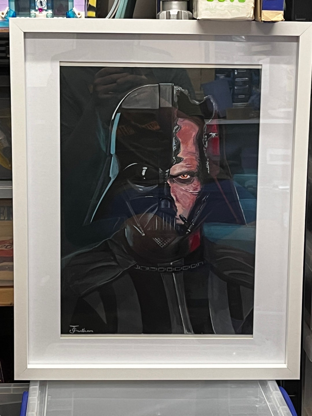 Tragedy of Anakin Skywalker Original Star Wars Painting Gouache on ...