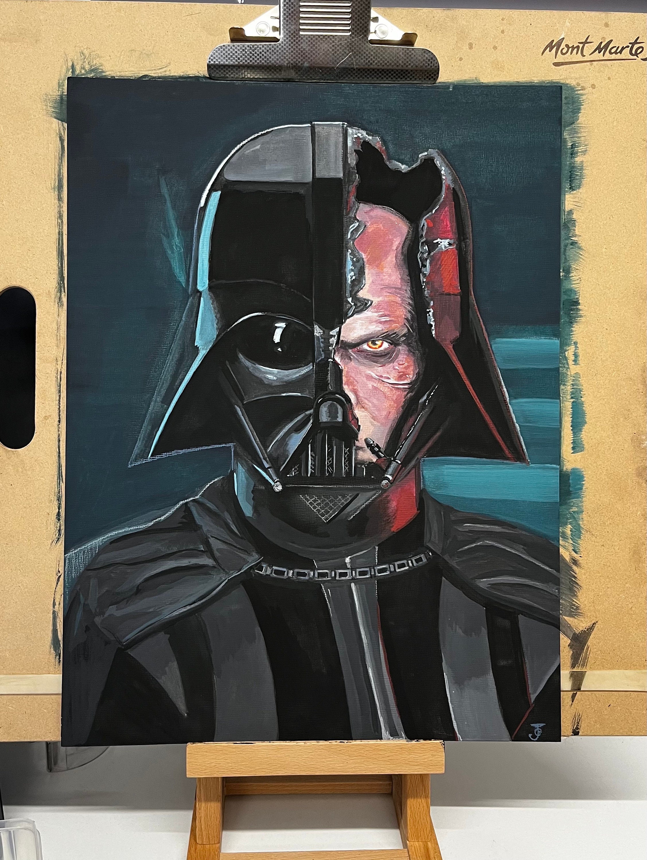 Tragedy of Anakin Skywalker Original Star Wars Painting Gouache on ...