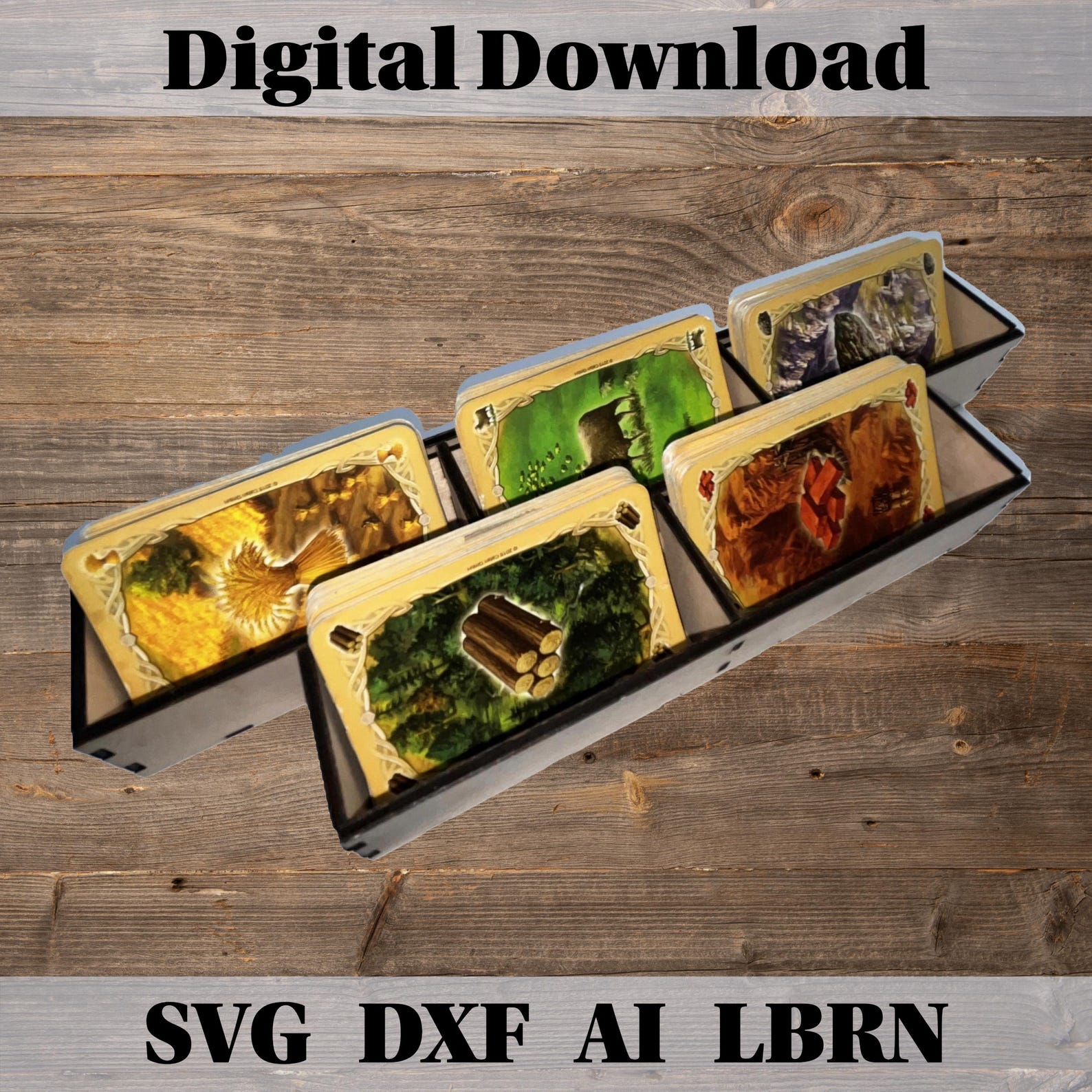Settlers of Catan Resource Card Holder | Laser Cut File (digital ...