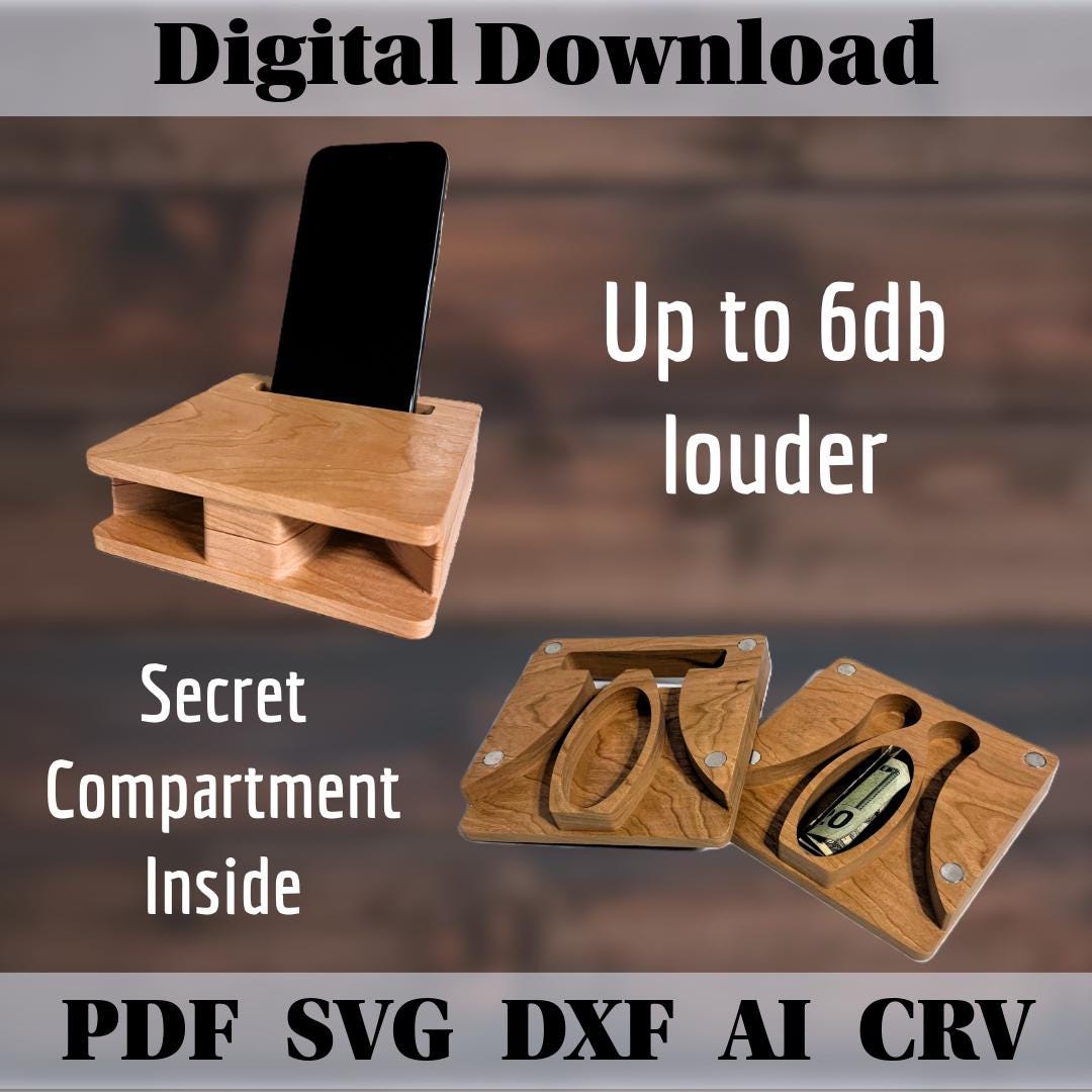 Passive Phone Amplifier CNC Files | Wooden Smartphone Speaker Stand ...