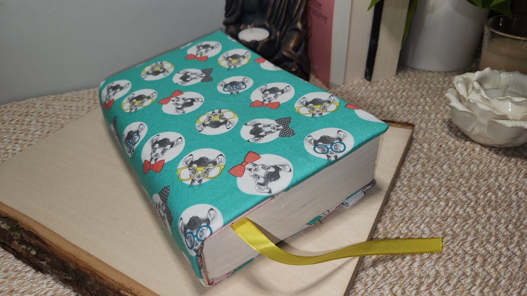 Book Cover, Adjustable Book Cover, Book Protector, Bambi, Cotton, Gift ...
