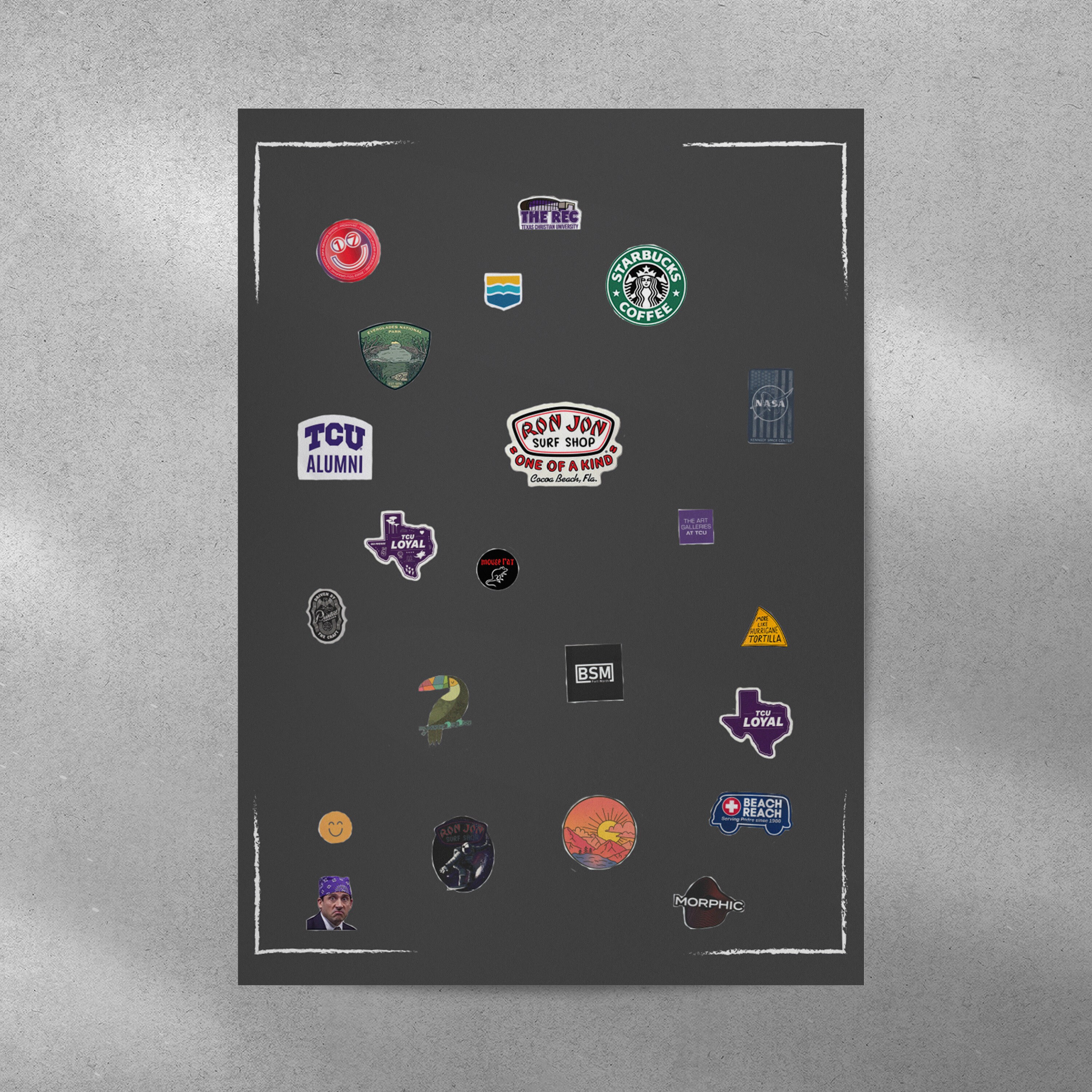 Black Sticker Poster, Sticker Display Poster, Dark Poster for Stickers ...