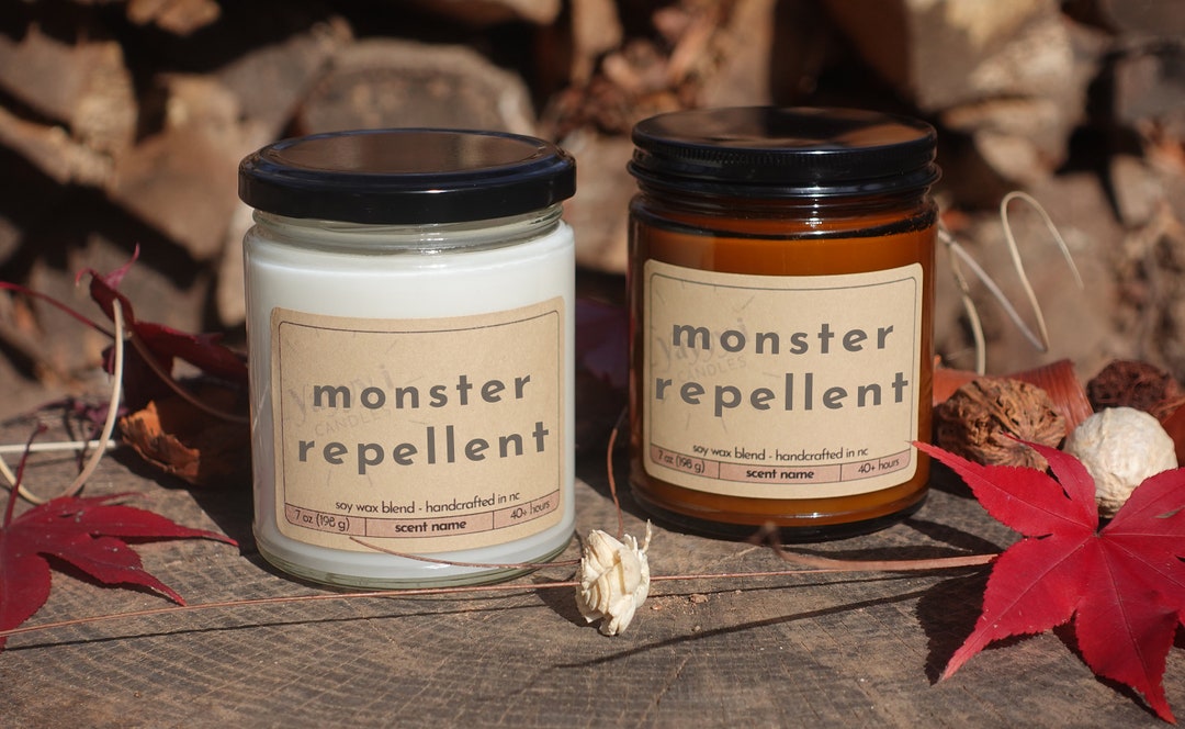 Monster Repellent Hand Poured Funny Halloween Candle Gift Under 25 ...