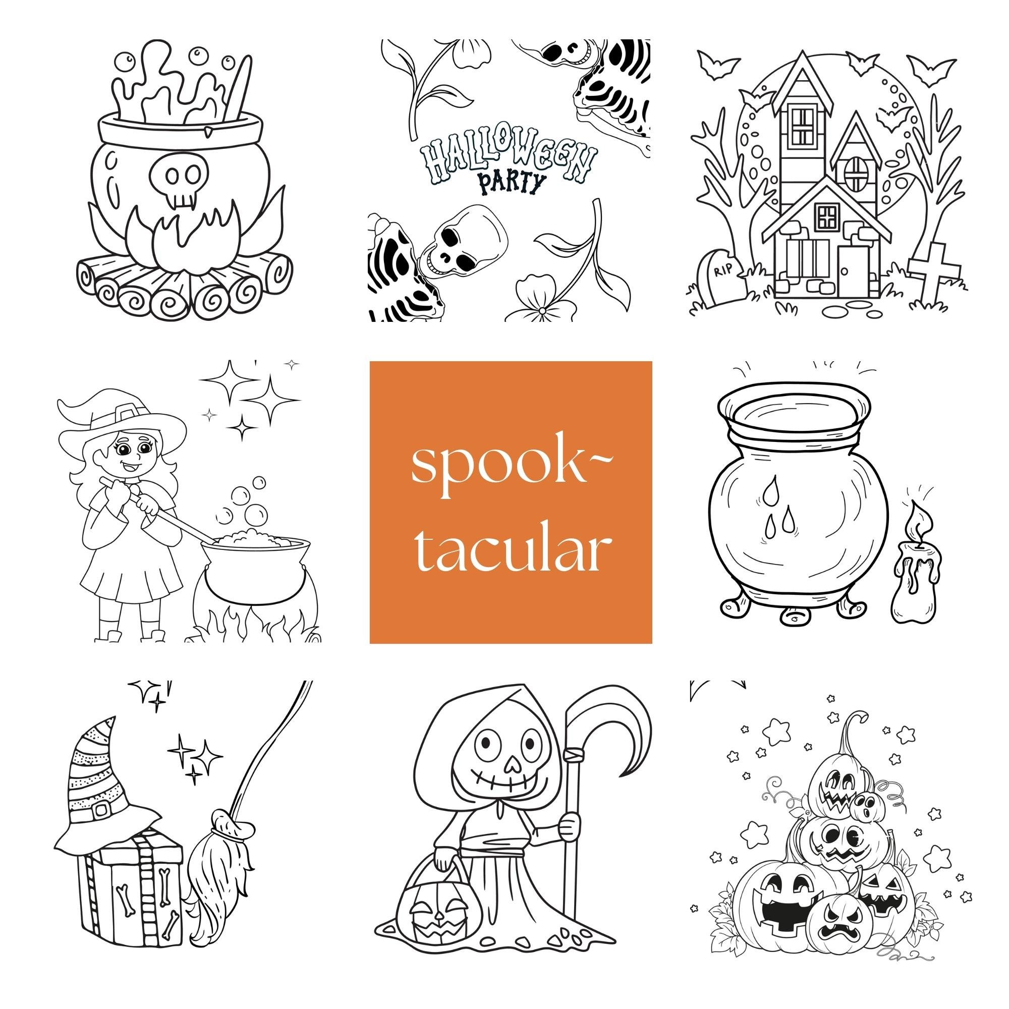 Halloween Coloring Pages for All Ages Halloween Coloring Book - Etsy