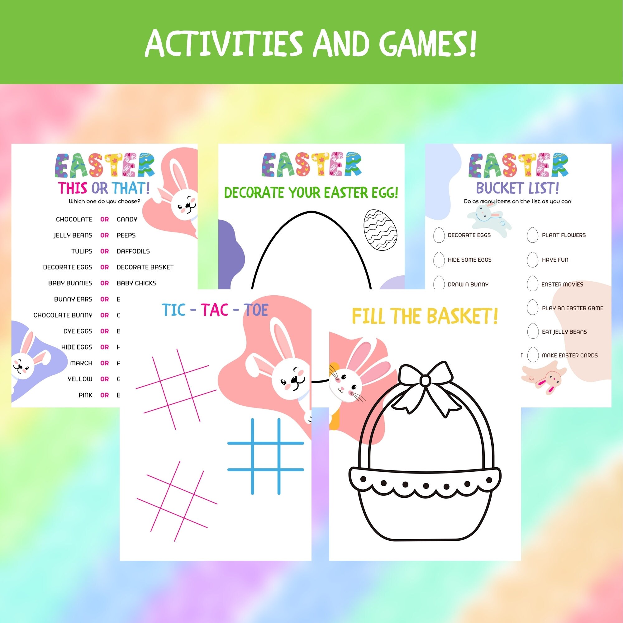 30 Printable Easter Activity Bundle Mazes, Games, Easter Sudoku ...