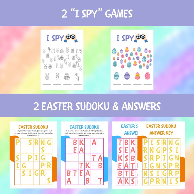 30 Printable Easter Activity Bundle Mazes, Games, Easter Sudoku ...