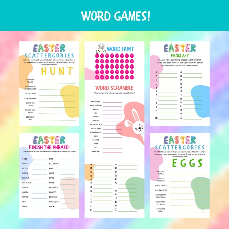 30 Printable Easter Activity Bundle Mazes, Games, Easter Sudoku ...
