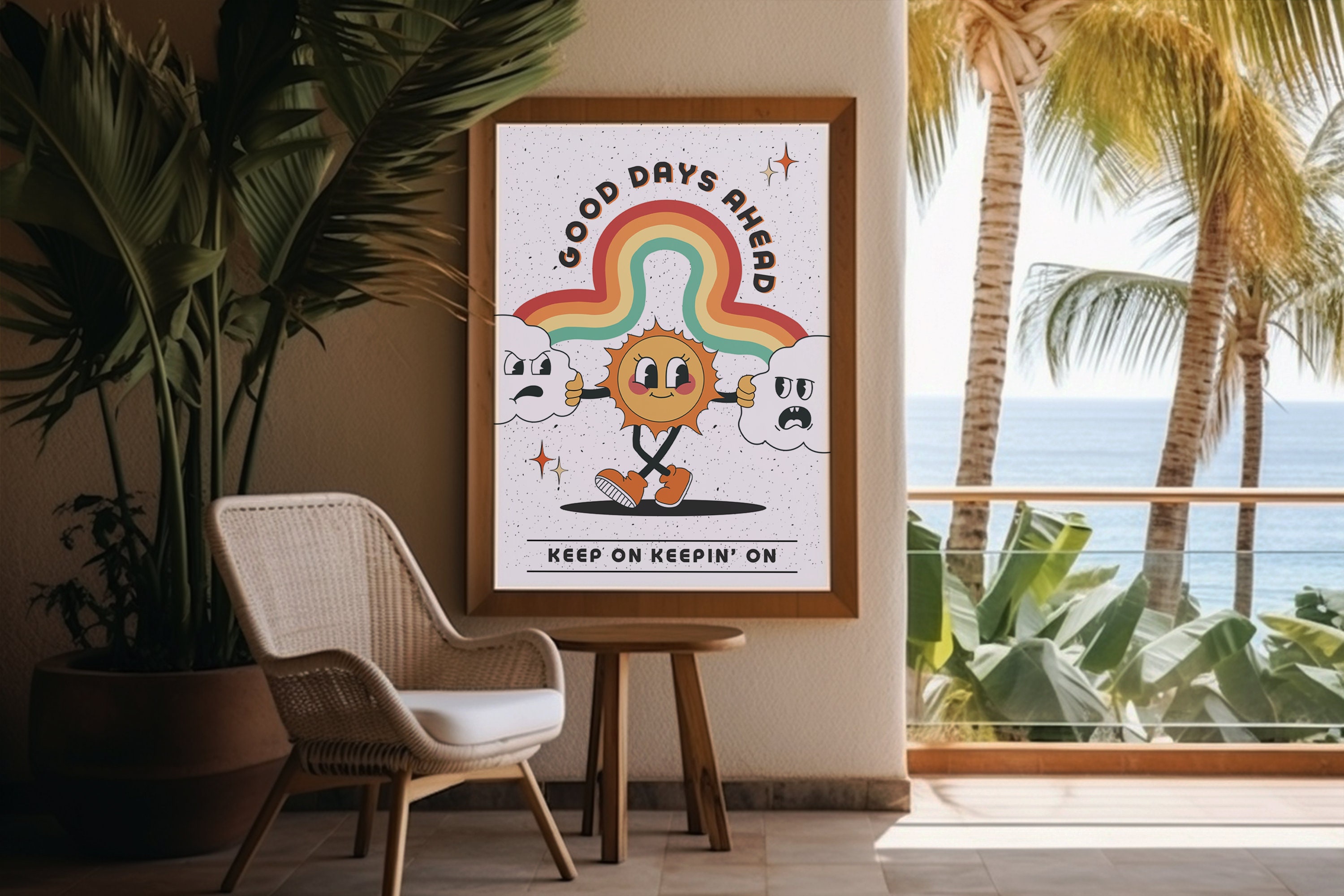 Good Days Ahead Wall Decor, Art Print, Retro Poster, Printable ...