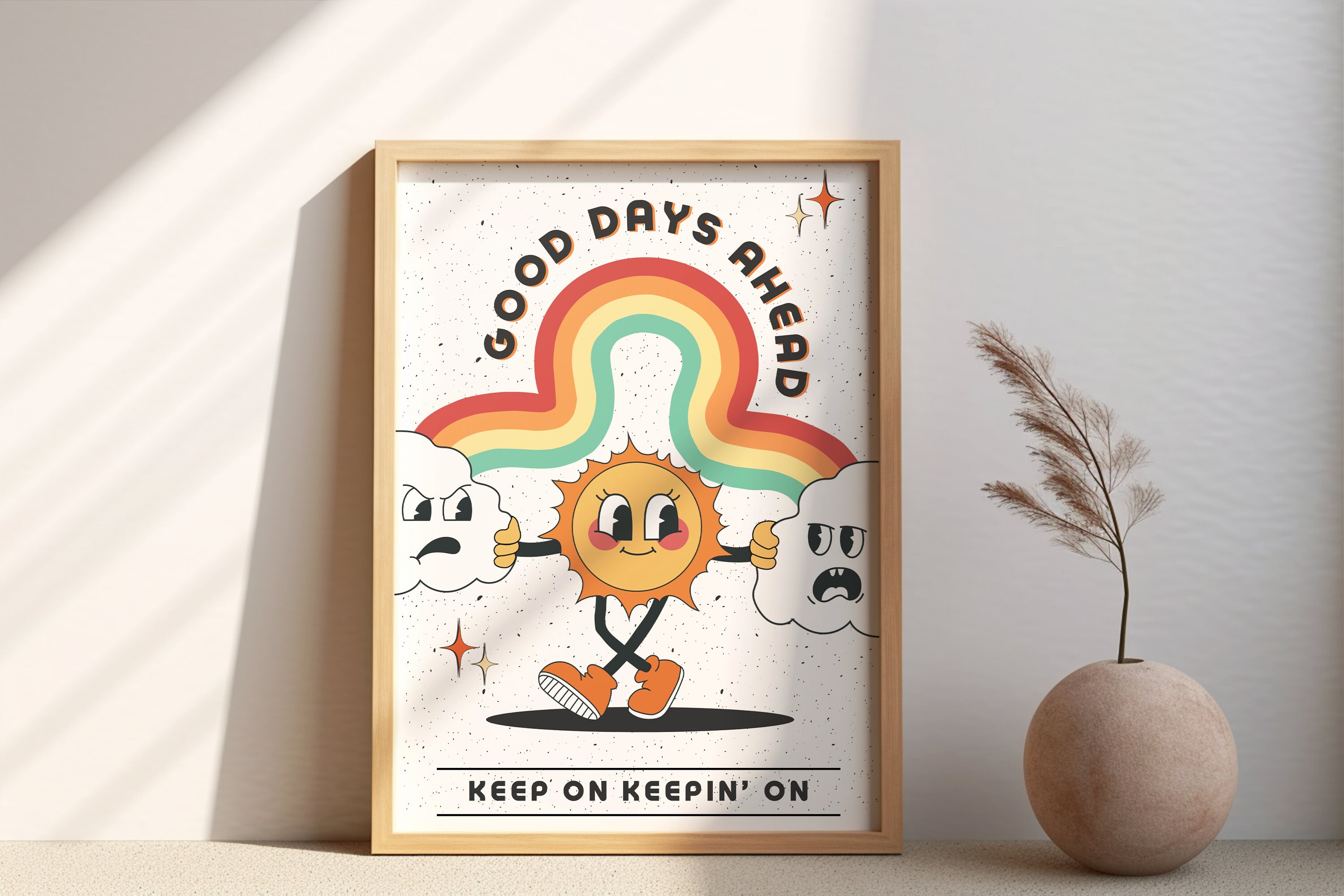 Good Days Ahead Wall Decor, Art Print, Retro Poster, Printable ...