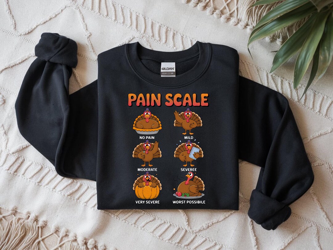 Thanksgiving Turkey Pain Scale PNG, Funny Nurse Gift (digital Download ...