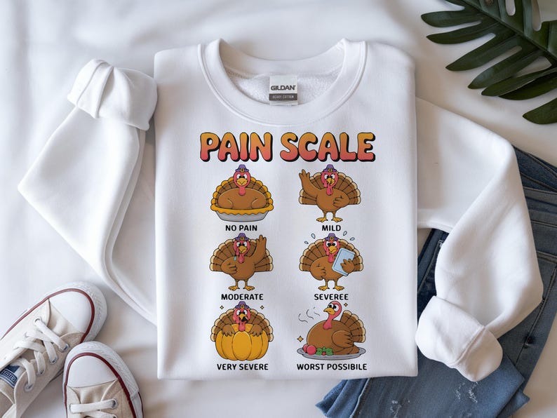 Thanksgiving Turkey Pain Scale PNG, Funny Nurse Gift (digital Download ...