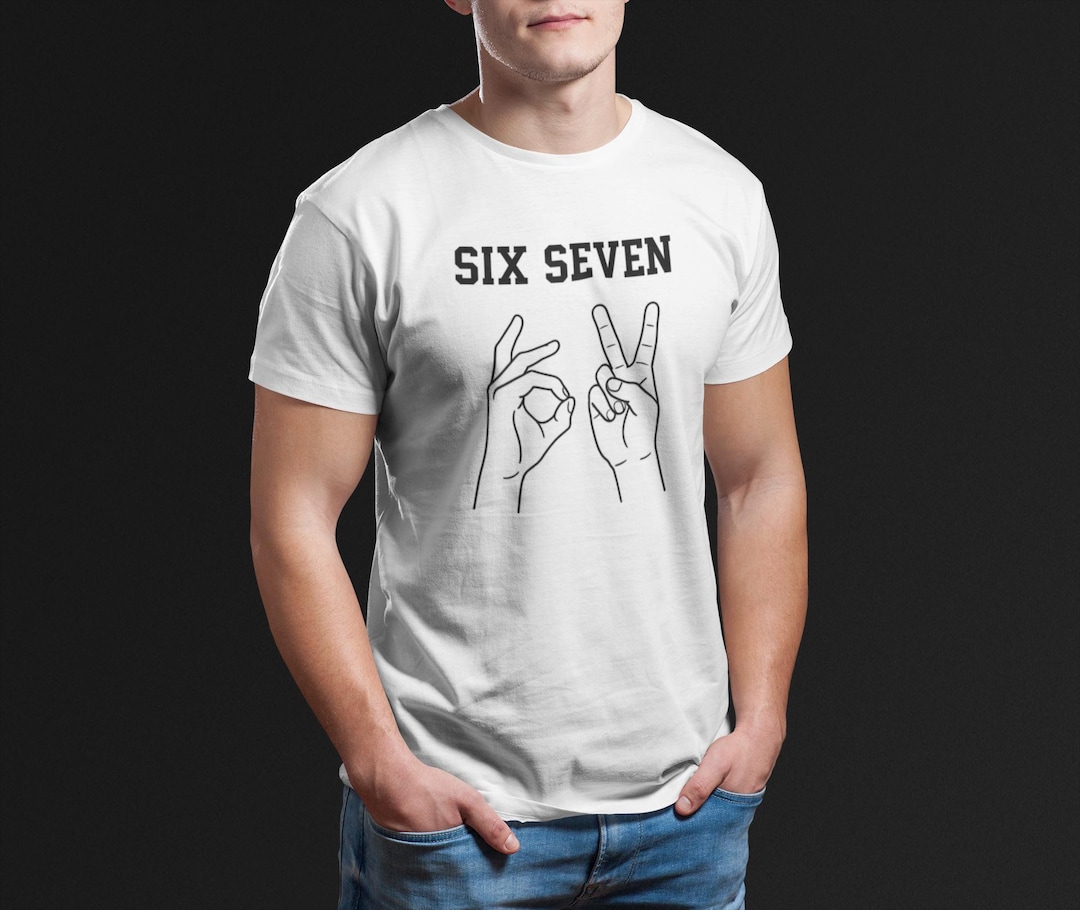67 Hand Sign T-shirt: Minimalist Graphic Cotton Tee - Etsy