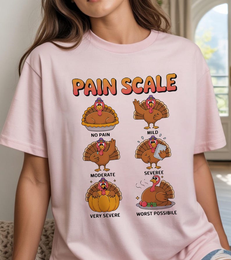 Thanksgiving Turkey Pain Scale PNG, Funny Nurse Gift (digital Download ...