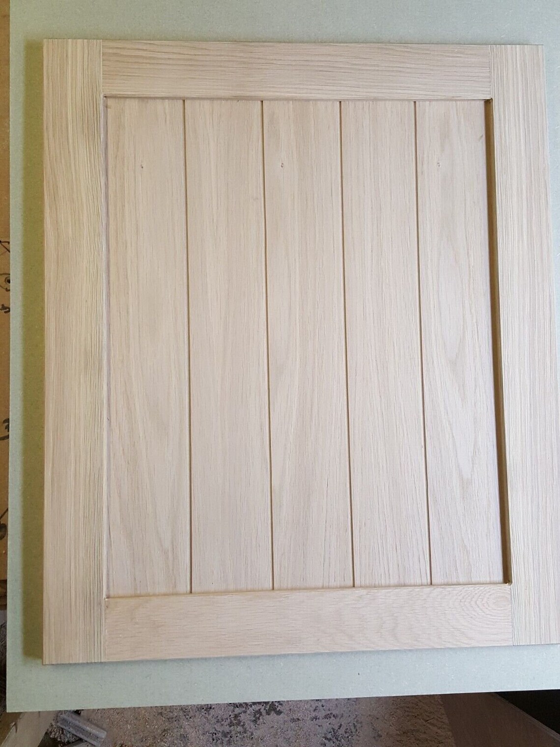 Bespoke Handmade Solid Oak Kitchen Door With "v" Grooved Panel Ref 2 ...
