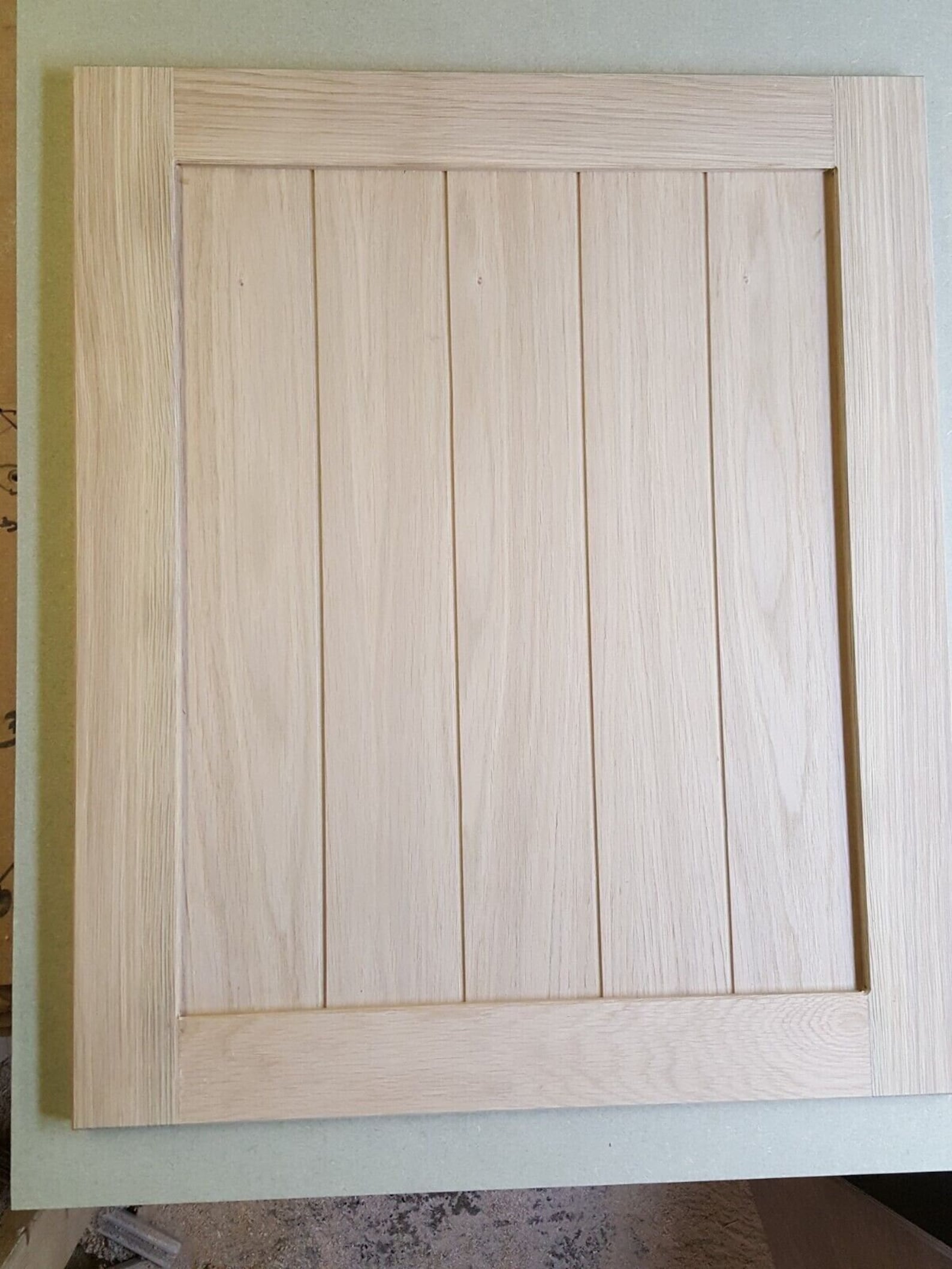 Bespoke Handmade Solid Oak Kitchen Door With "v" Grooved Panel Ref 2 ...