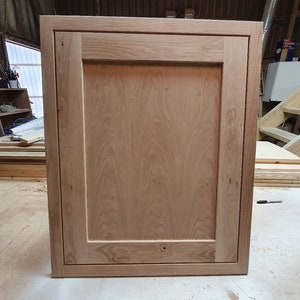 Bespoke Handmade Solid Oak Shaker Style Kitchen Door in Frame Ref 1 ...