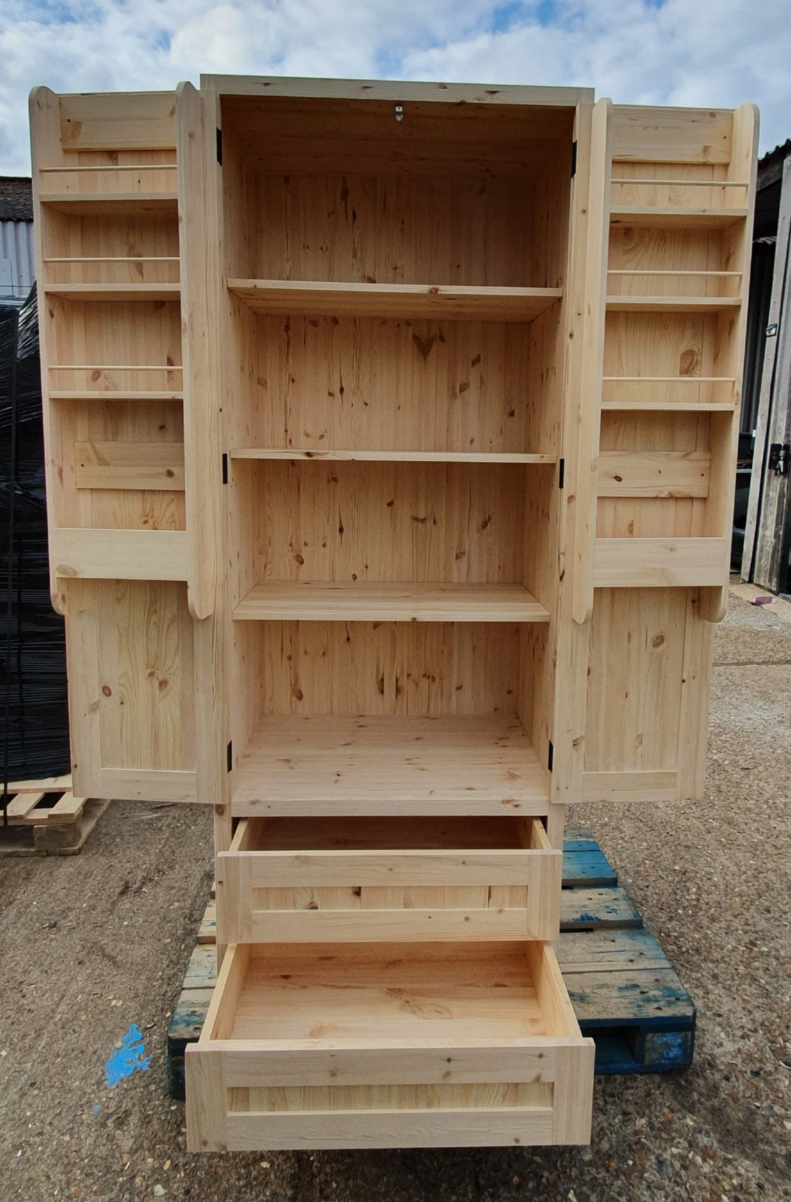 Bespoke Handmade Solid Pine Shaker Style Larder Cabinet Ref 1 Cabinets - Etsy