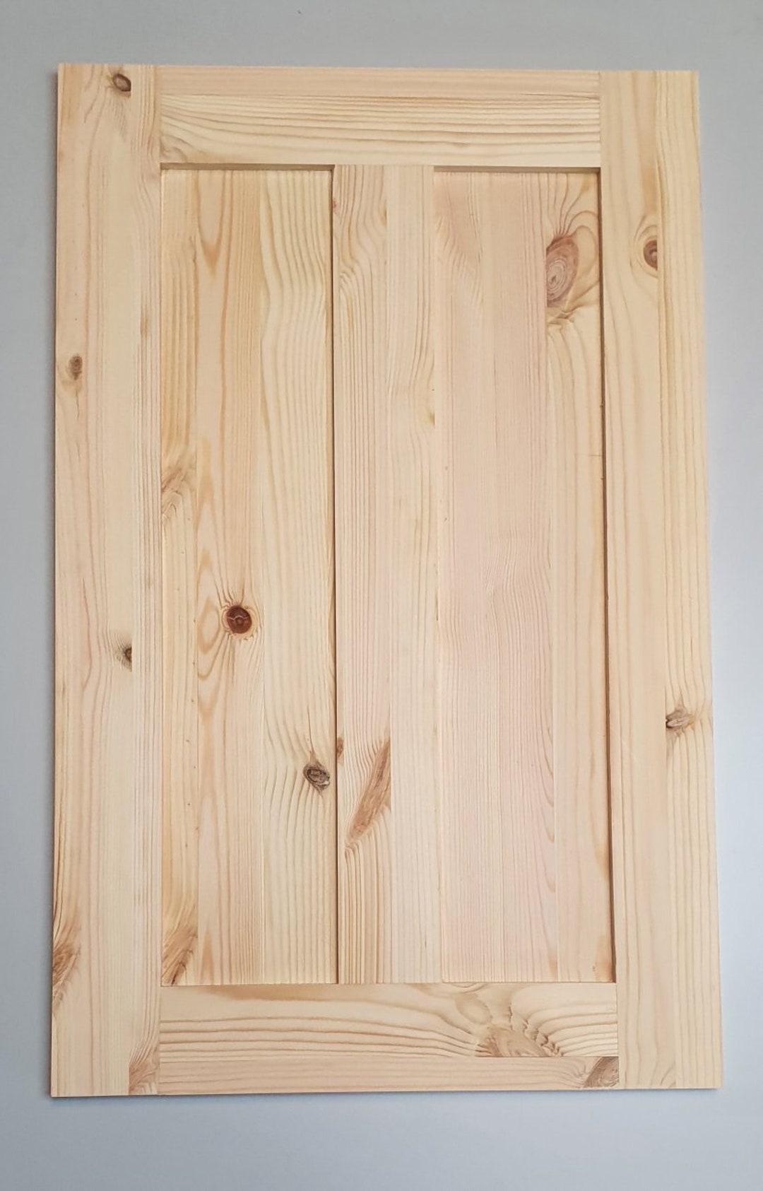 Bespoke Handmade Solid Pine Kitchen Door With Two Panels Ref 4 Cabinets ...