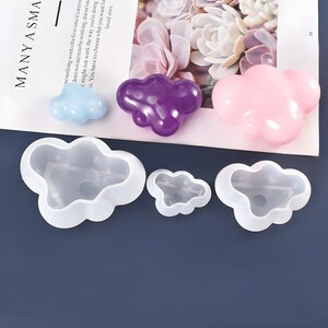 3pcs/set 3D Clouds Shape Candle Mold Silicone Molds Cute Jewelry Soap ...