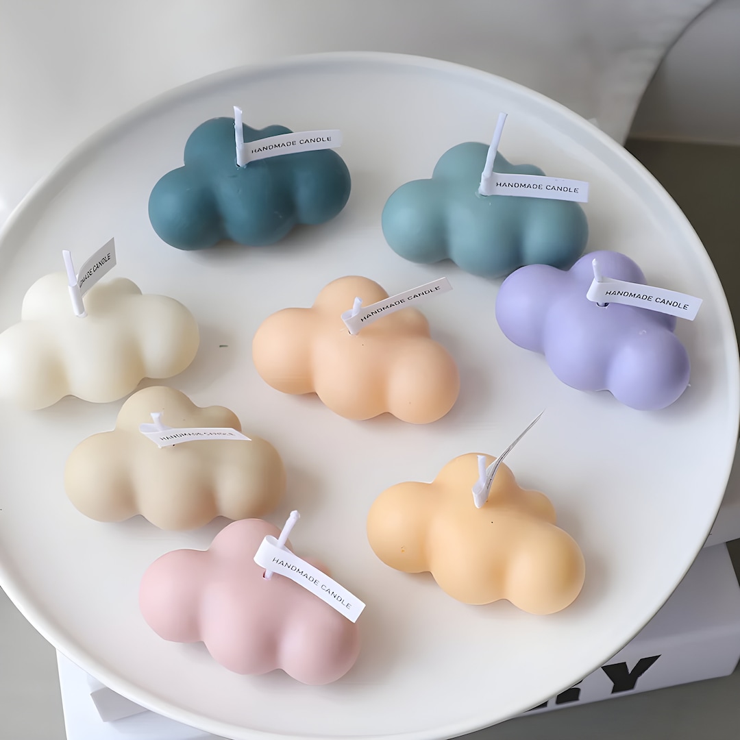 3pcs/set 3D Clouds Shape Candle Mold Silicone Molds Cute Jewelry Soap ...