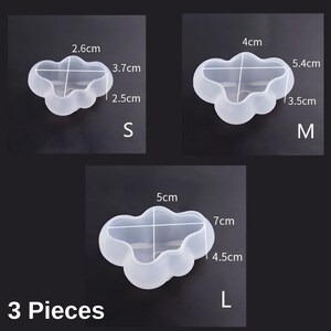 3pcs/set 3D Clouds Shape Candle Mold Silicone Molds Cute Jewelry Soap ...