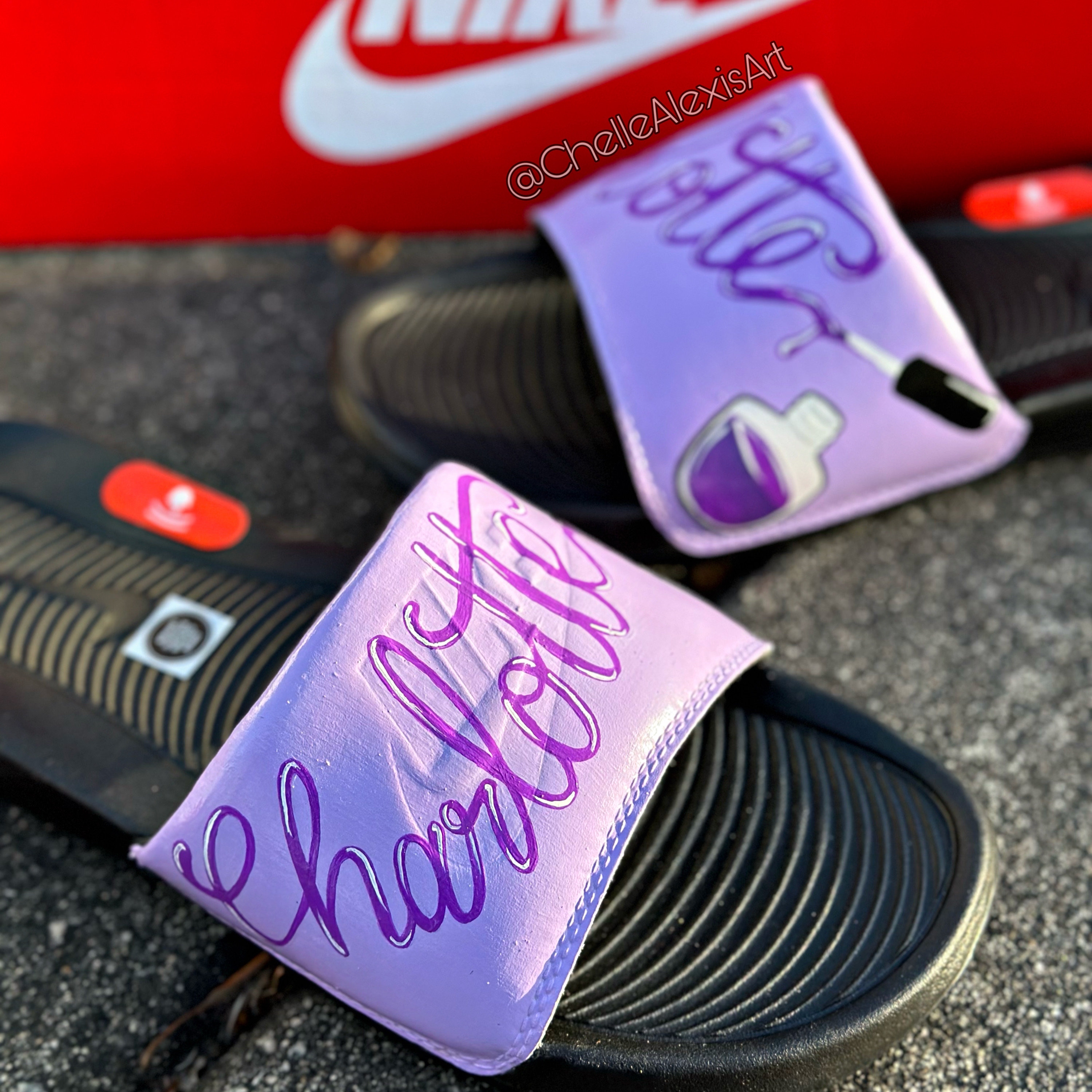 Custom Hand-painted Slides - Etsy