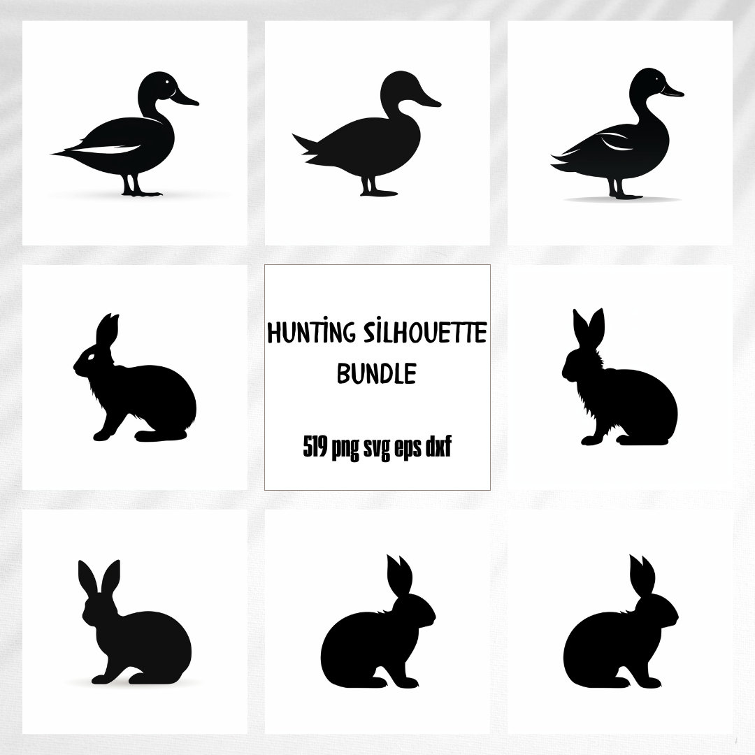 Hunting Svg Bundle, Hunter, Dog, Weapons, Wild Animals, Hunting Clipart ...