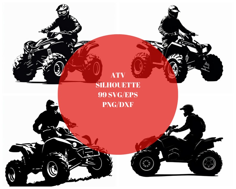 Atv Silhouette Bundle, 99 Powerful Designs for Off-road Enthusiasts ...