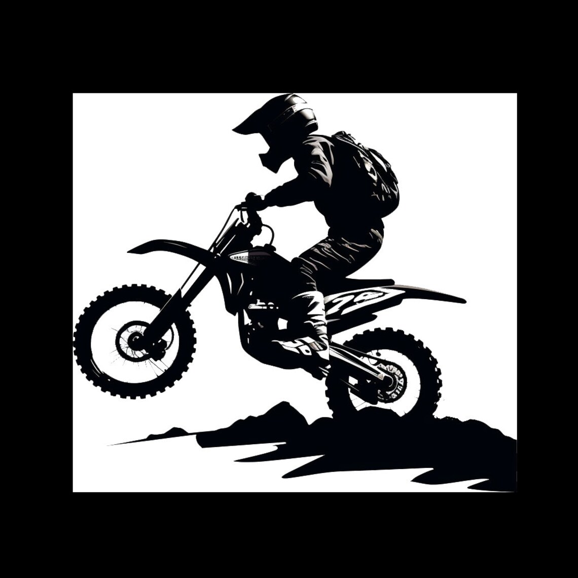 MOTOCROSS RIDER SVG Files for Cricut, Motocross Clipart, Mountain Theme ...
