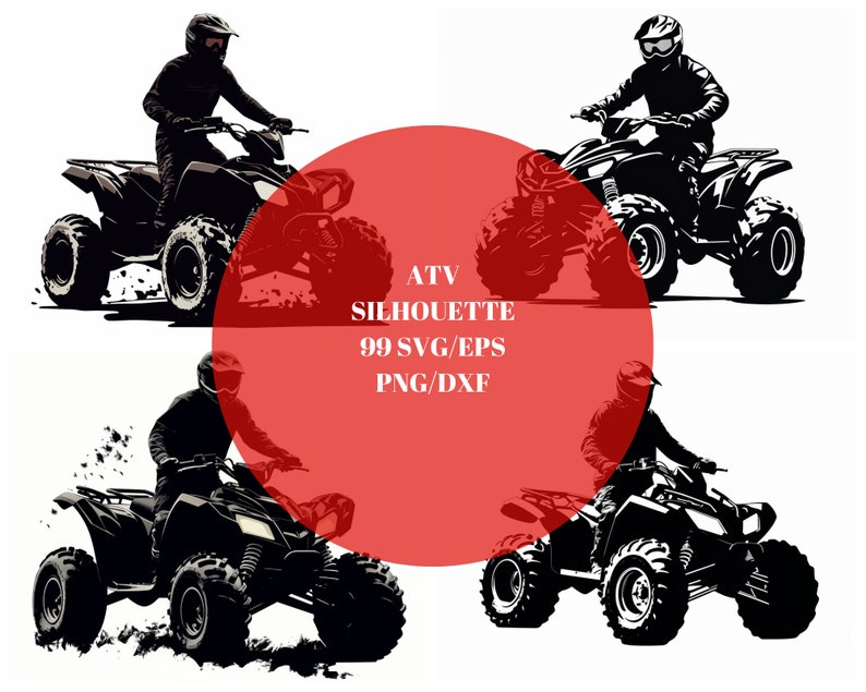 Atv Silhouette Bundle, 99 Powerful Designs for Off-road Enthusiasts ...