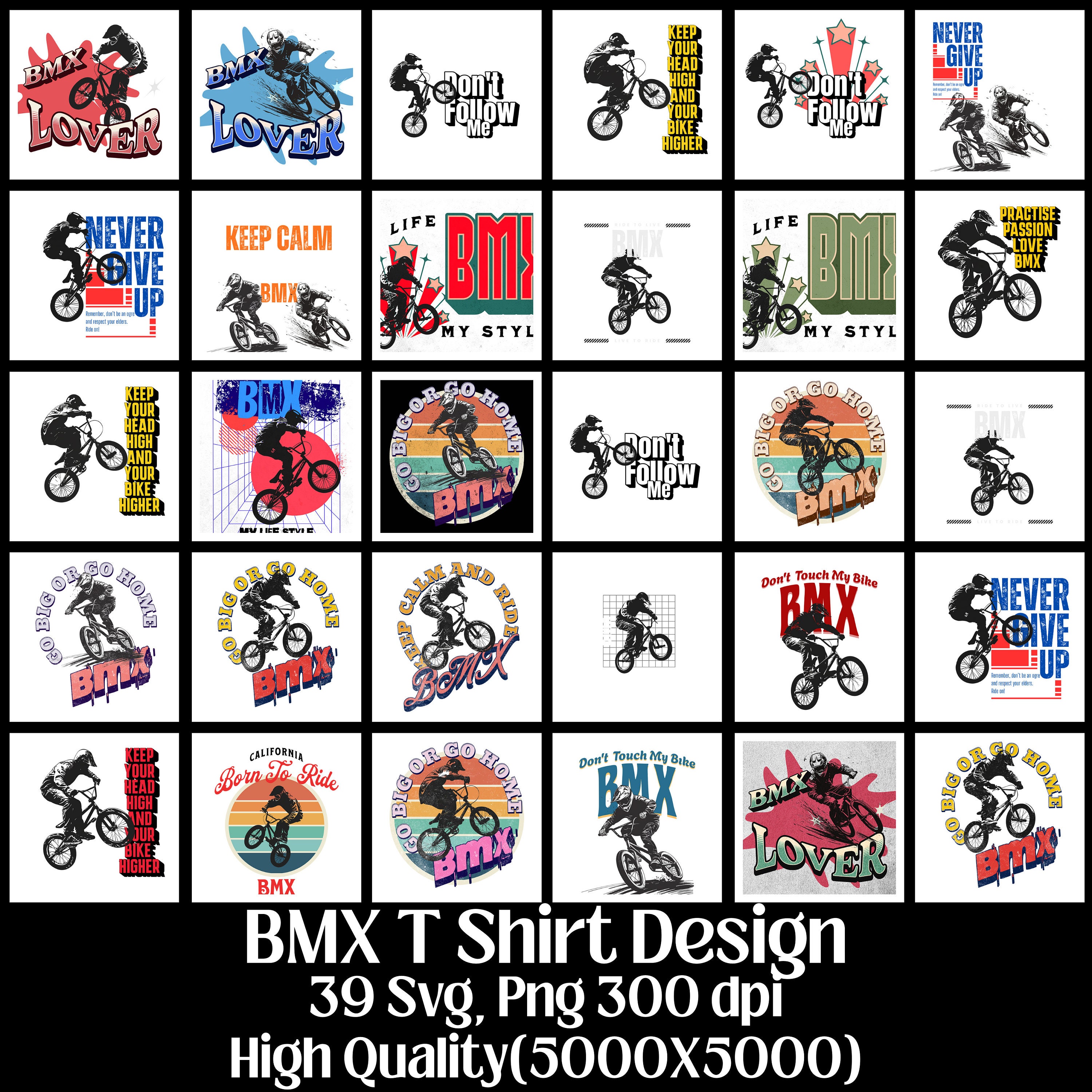 Tshirt Svg BMX Slogan Bundle, Slogan Airtime Graphic Tshirts, High ...