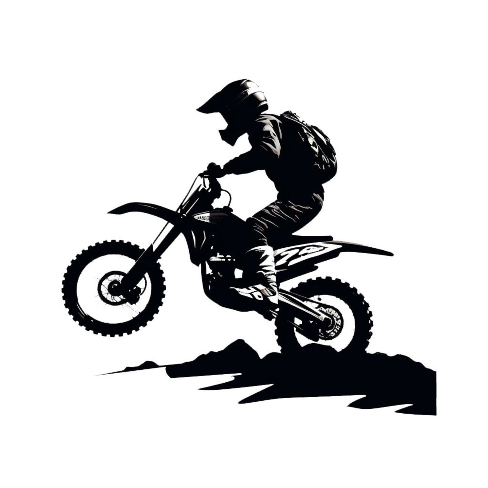 MOTOCROSS RIDER SVG Files for Cricut, Motocross Clipart, Mountain Theme ...
