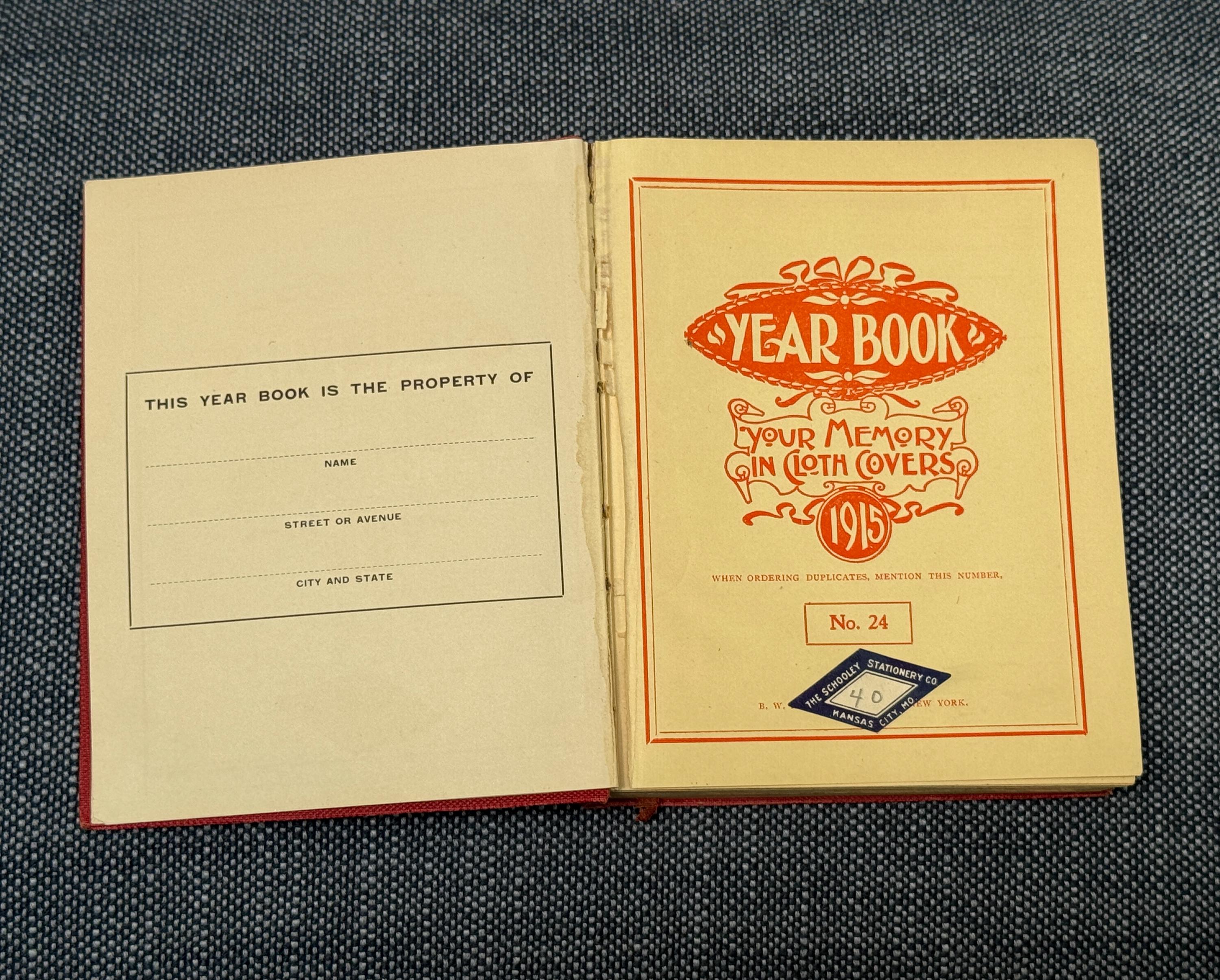 Antique Used Diary, Daily Journal From 1915 - Etsy