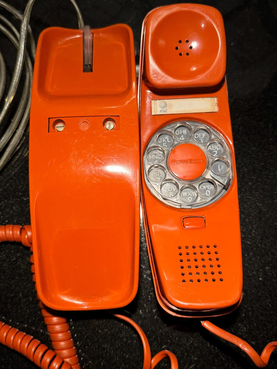 Vintage, Orange Rotary Trimline Phone - Etsy