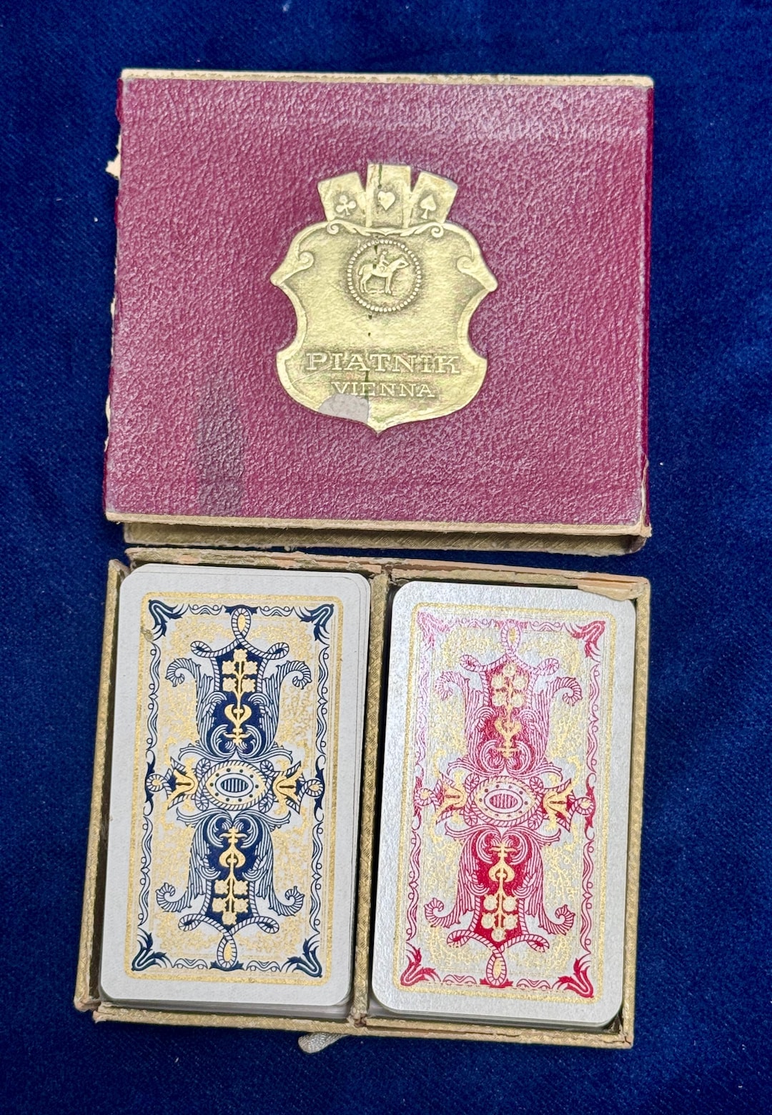 Vintage Ferdinand Piatnik Double Card Deck From Vienna - Etsy