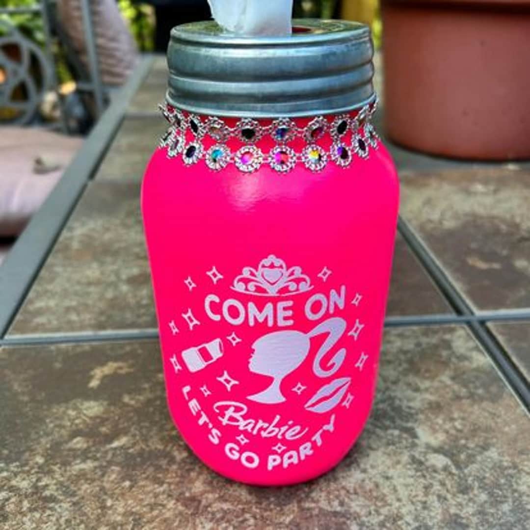 Mason Jar Tissue Dispenser/ Barbie - Etsy