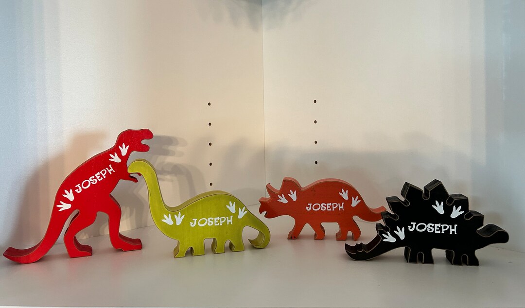 Wooden Dinosaurs/ Personalized Gifts/ Dinosaurs/ Room Decor - Etsy