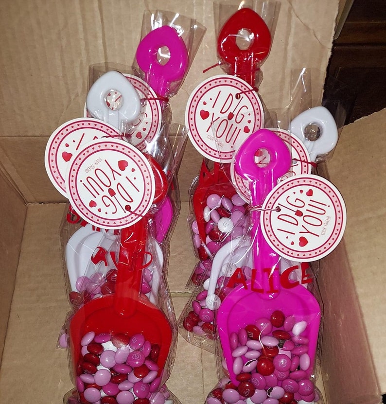 Valentine's Day/m&m Candies/valentine Shovels/personalization - Etsy
