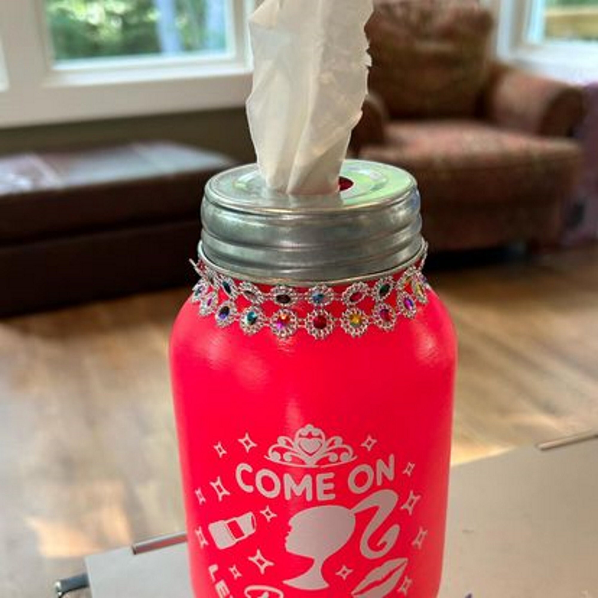 Mason Jar Tissue Dispenser/ Barbie - Etsy
