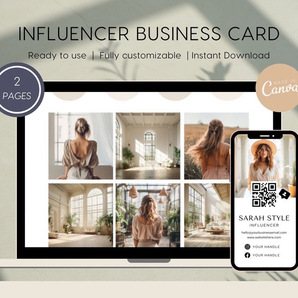Influencer Business Cards - Etsy