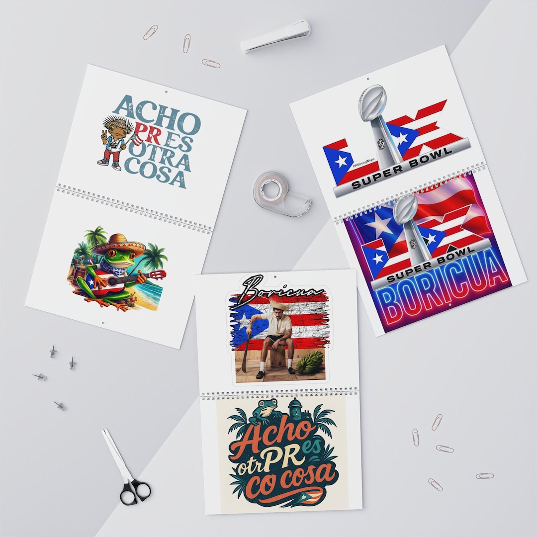 Acho Pres Otra Cosa Wall Calendar | Retro Cartoon Frog Guitar Tropical ...