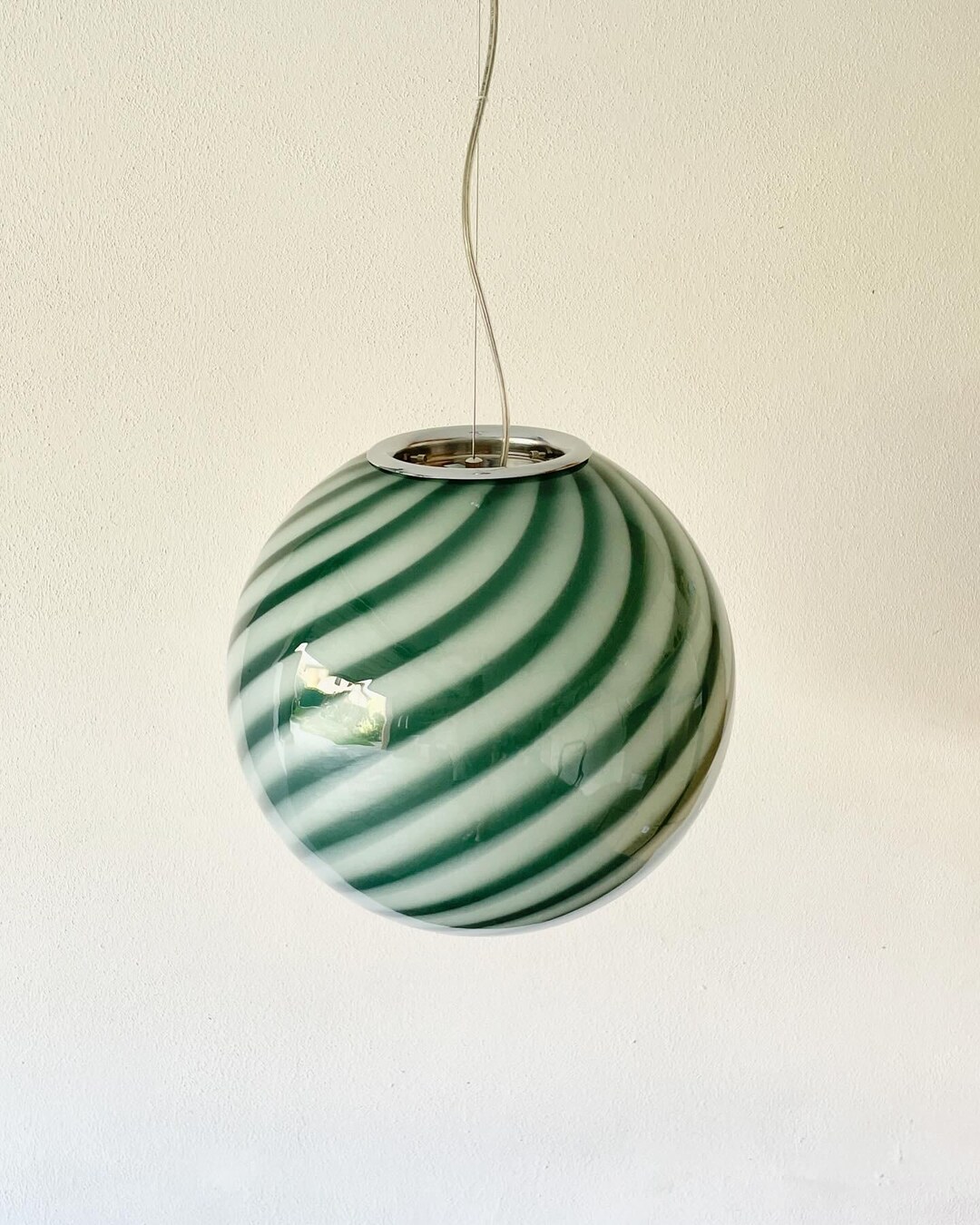 Ceiling Lamp, Green Murano Glass - Handmade by Murano Glass Masters ...