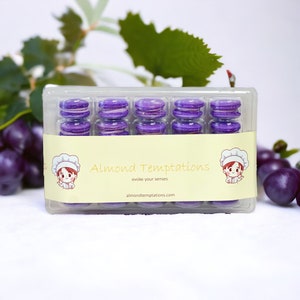 25 Pack Grape French Macarons - Etsy