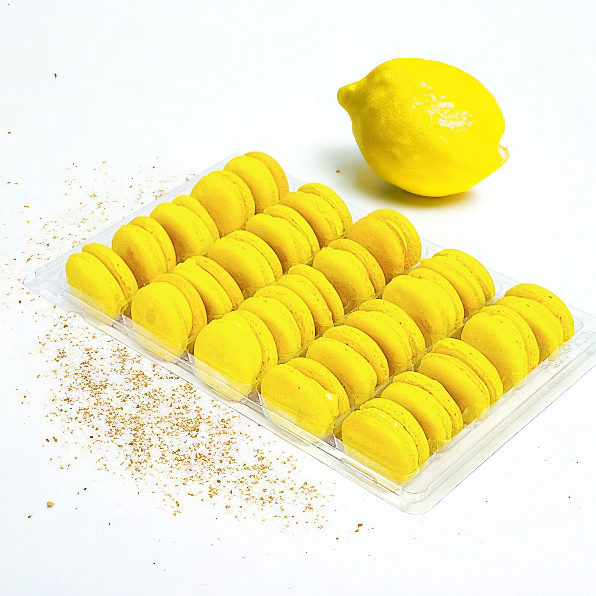 25 Pack Lemon French Macarons - Etsy