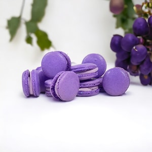 25 Pack Grape French Macarons - Etsy