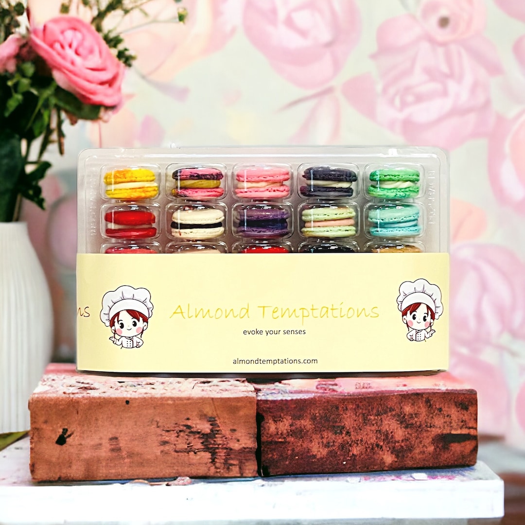 25 Assortment French Macarons - Etsy