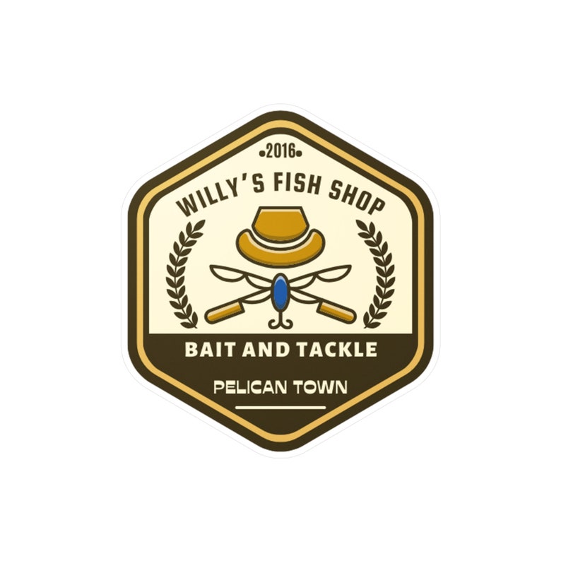 Stardew Valley Willy's Fish Shop Kiss-cut Vinyl Decals - Etsy