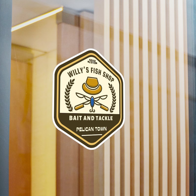 Stardew Valley Willy's Fish Shop Kiss-cut Vinyl Decals - Etsy