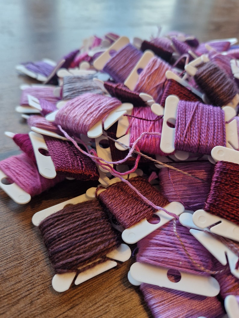 Purple Embroidery Thread Bundle, Fibre Art Bundle, Cross Stitch or ...