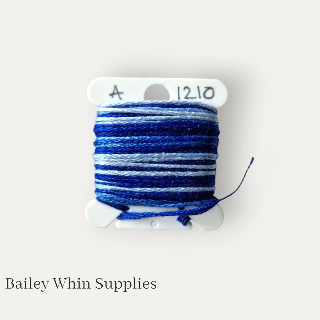 Anchor 1210 Blue Variegated Thread for Hand Embroidery or Cross Stitch ...